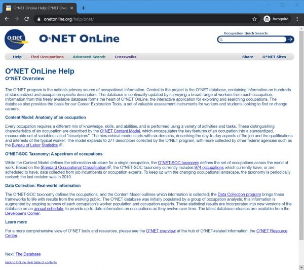 O*NetOnline.org – KateDeveneyCaffrey.com